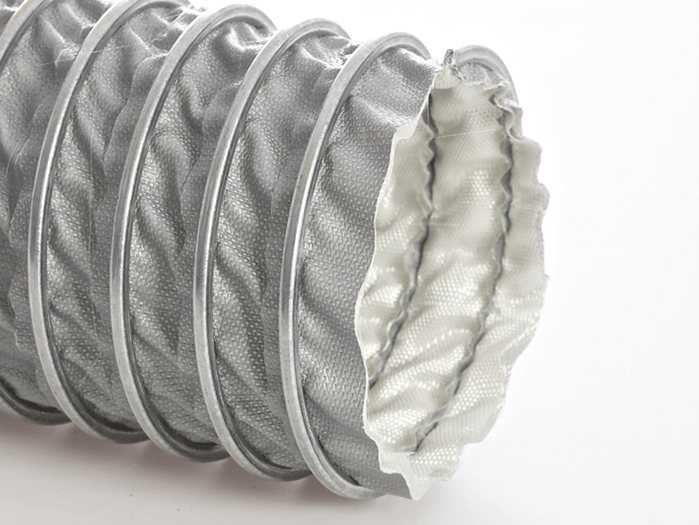 Silver Silicone Exhaust Hose – Medium Temp Use – Wholesale Hoses